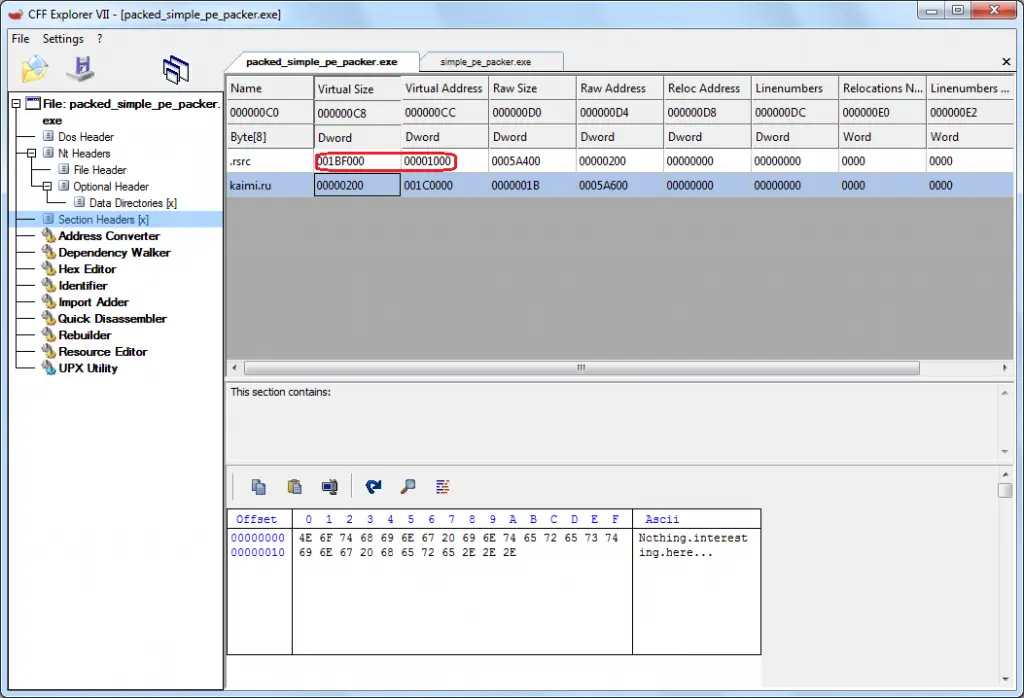 Developing PE file packer step-by-step. Step 2. Packing - Misc